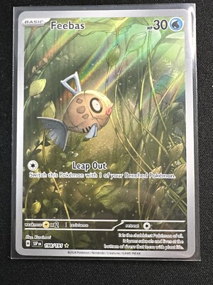 Feebas 198/191 - Illustration Rare Holo Full Art Pokemon SV08 Surging ...