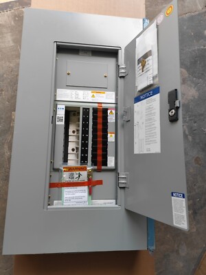 EATON PRL2x 100 AMP 480Y 277V 3PHASE 4WIRE 18 Cir NEMA 1 Panelboard 36 ...