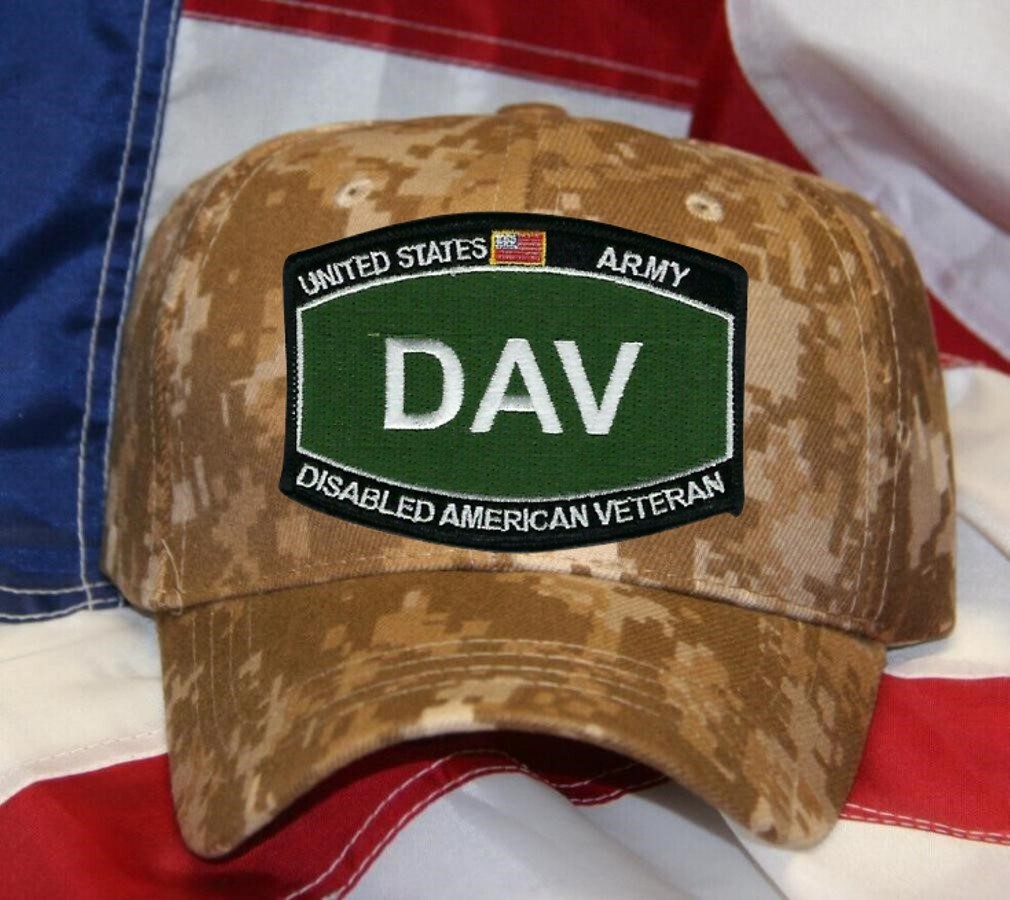 DISABLED AMERICAN VETERAN DAV HAT PATCH CAP US ARMY LOGO SEAL USA PIN ...