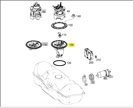 MERCEDES BENZ Genuine G W463 Fuel Filter A1724700590 for sale online | eBay