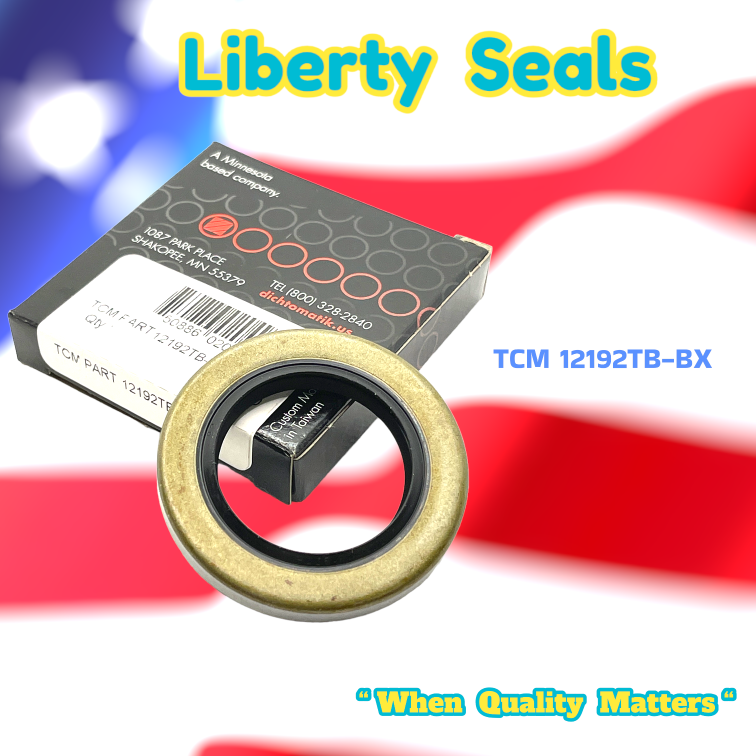 TCM 12192TB-BX Dichtomatik Trailer Wheel Bearing Grease Oil Seal ...