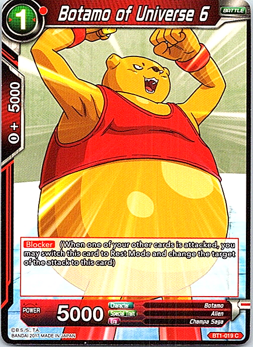 Botamo Of Universe 6 BT1-019 C Dragon Ball Super Card TCG X1 | eBay