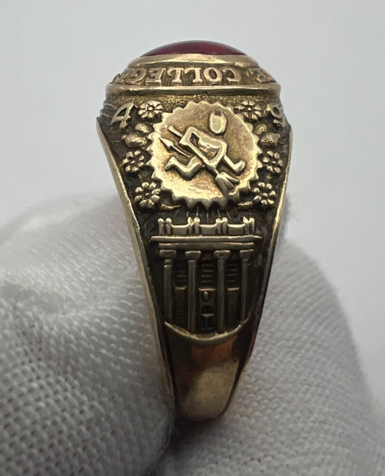 Vintage ASU arizona state college Balfour 10k Yellow Gold Class Ring Sz ...