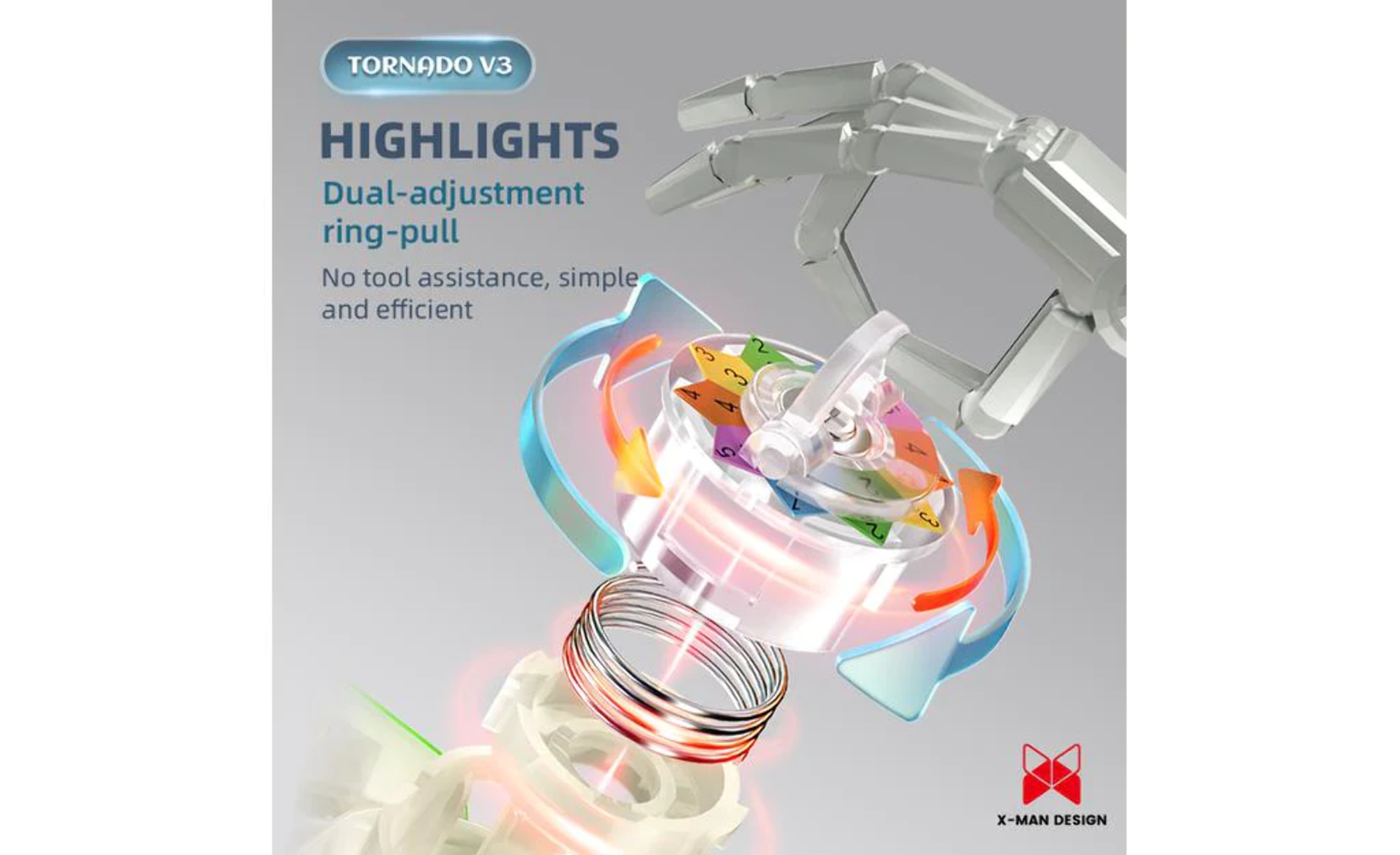 X-Man Tornado V3 3x3 Magnetic (Flagship) Speed Cube (OFFICIAL USA ...