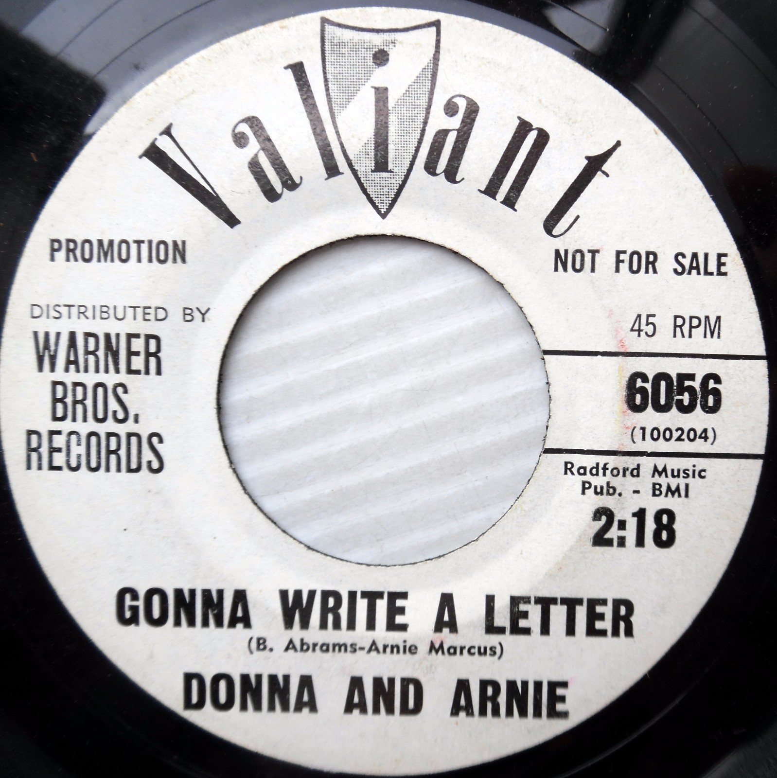 DONNA & ARNIE promo Popcorn 45 Gonna Write A Letter Little Love VG+ ...