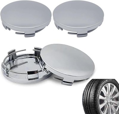 4PCS Car Wheel Hub Center Caps 60mm OD 58mm ID ABS Rust-Proof Silver ...