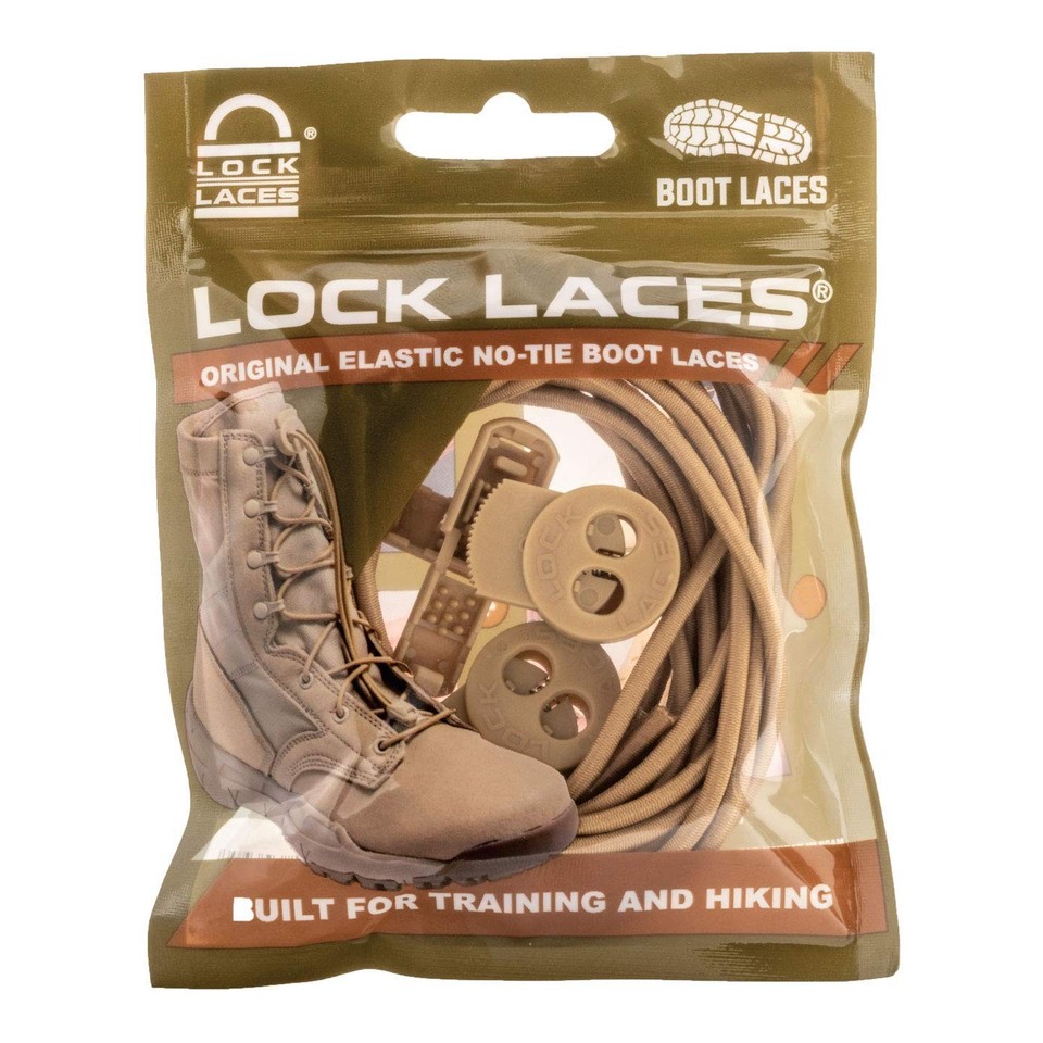 Lock Laces (1 Pair Premium Heavy Duty Elastic No Tie Laces For Boots ...