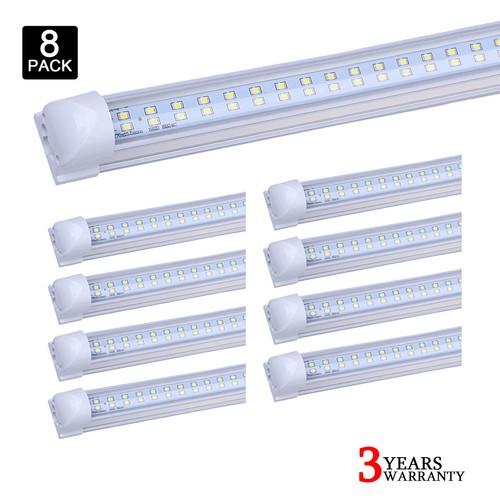 8Pack T8 8FT Integrated 8Foot Led Tube Light Bulbs 72W 8' Led Shop ...