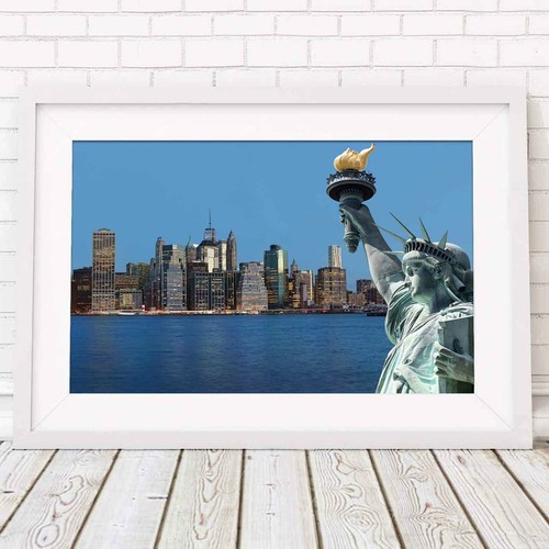 NEW YORK - Manhattan USA City Poster Picture Print Size A5 to A0 **FREE ...