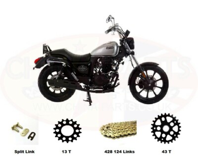 Lexmoto Michigan 125 GOLD Heavy Duty Chain and Sprocket Kit | eBay UK