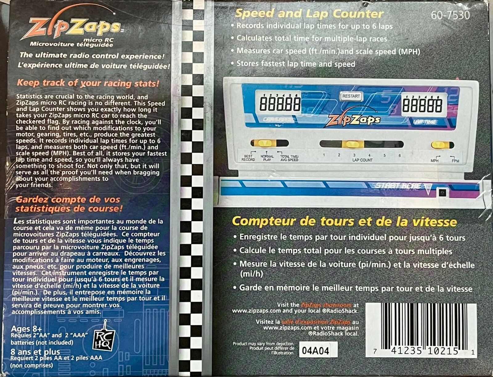 TWO Zip Zaps Micro RC Speed and Lap Counters - count laps and track ...