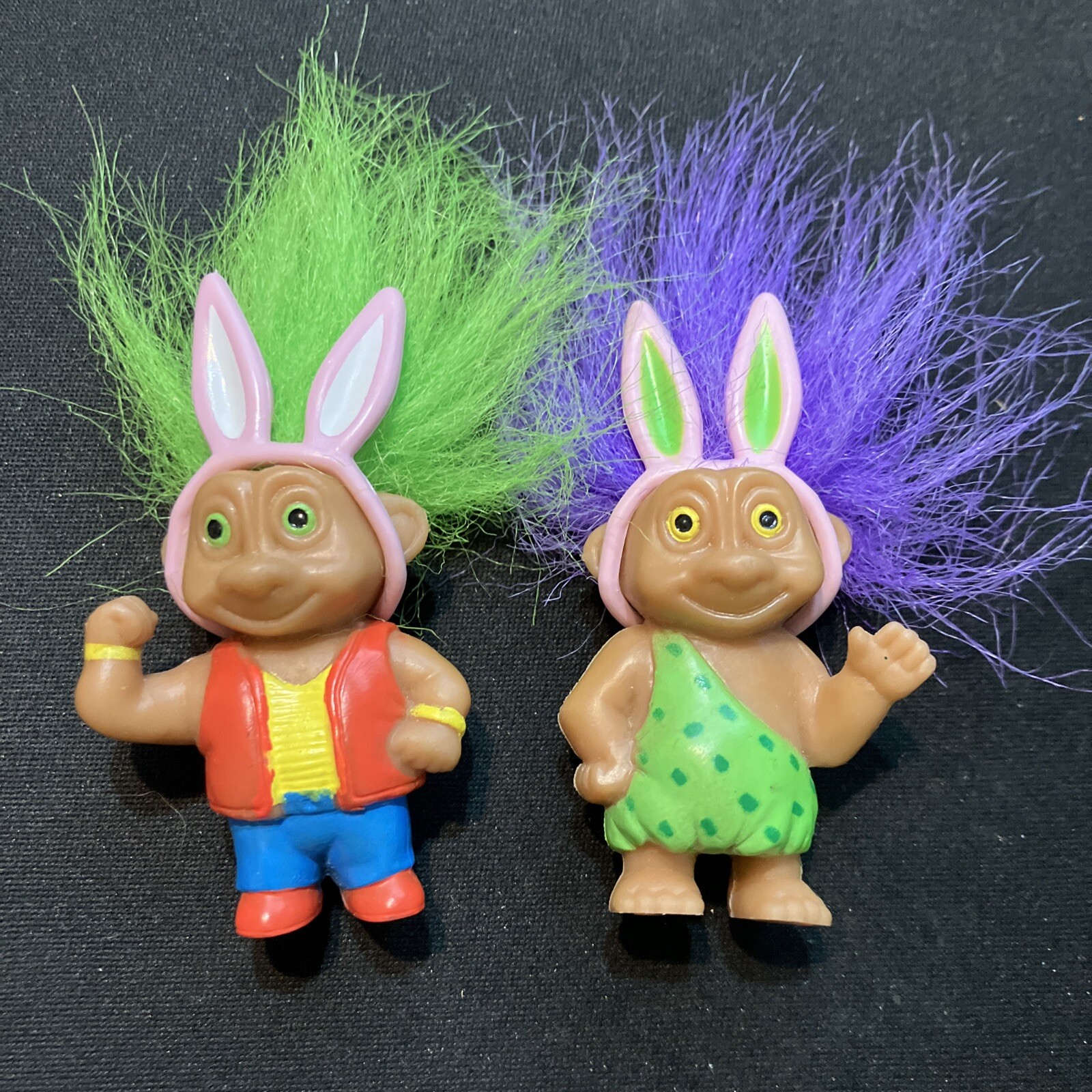 GOOD LUCK BABY TROLL DUO, MUSCLE MAN & CAVEMAN - 2" Soma Trolls free ...
