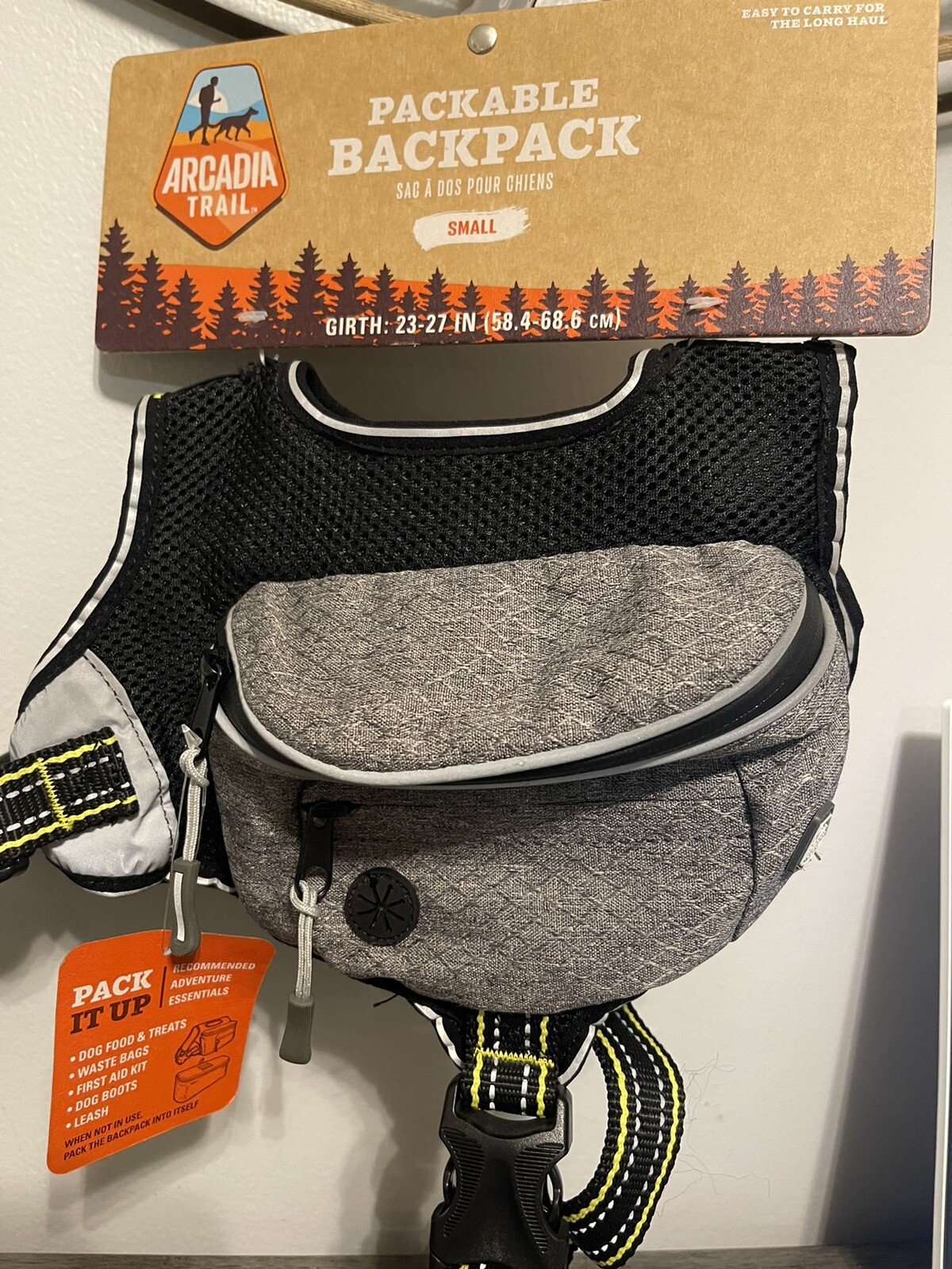 Arcadia Trail Dog Backpack Packable Small Reflective Lightweight ...