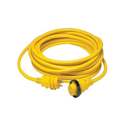 Heavy,Duty Yellow Marine Cordset, 30A 125V, 50' Watertight, Powerful ...