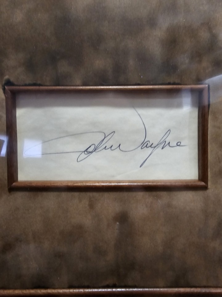 John Wayne Signed Framed Display Very Rare! | eBay