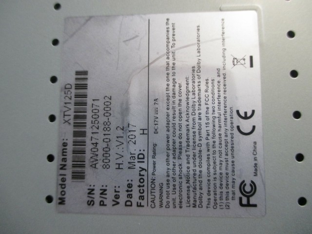 Vbrick 8000-0188-0001 Xtv125d Mpeg-2 Single Channel Decoder for sale ...