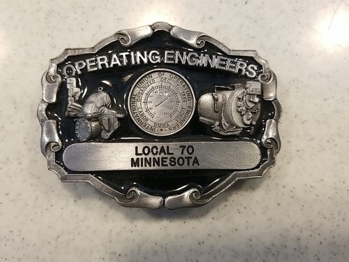 Vintage Operating Engineers Local 70 Men's Large Belt Buckle Minnesota ...