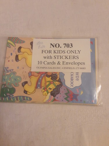 Vtg Pack Of 9 For Kids Only Cards And Envelopes With Stickers | eBay