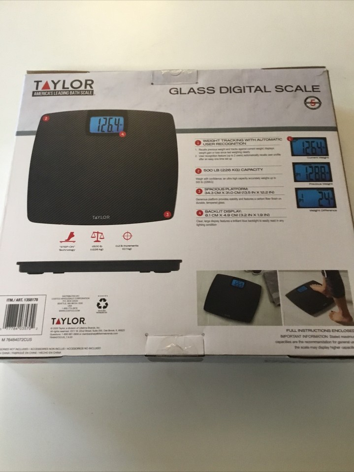 Taylor Weight Tracking Body Scale - Black Carbon (5272397) 77784035702 ...