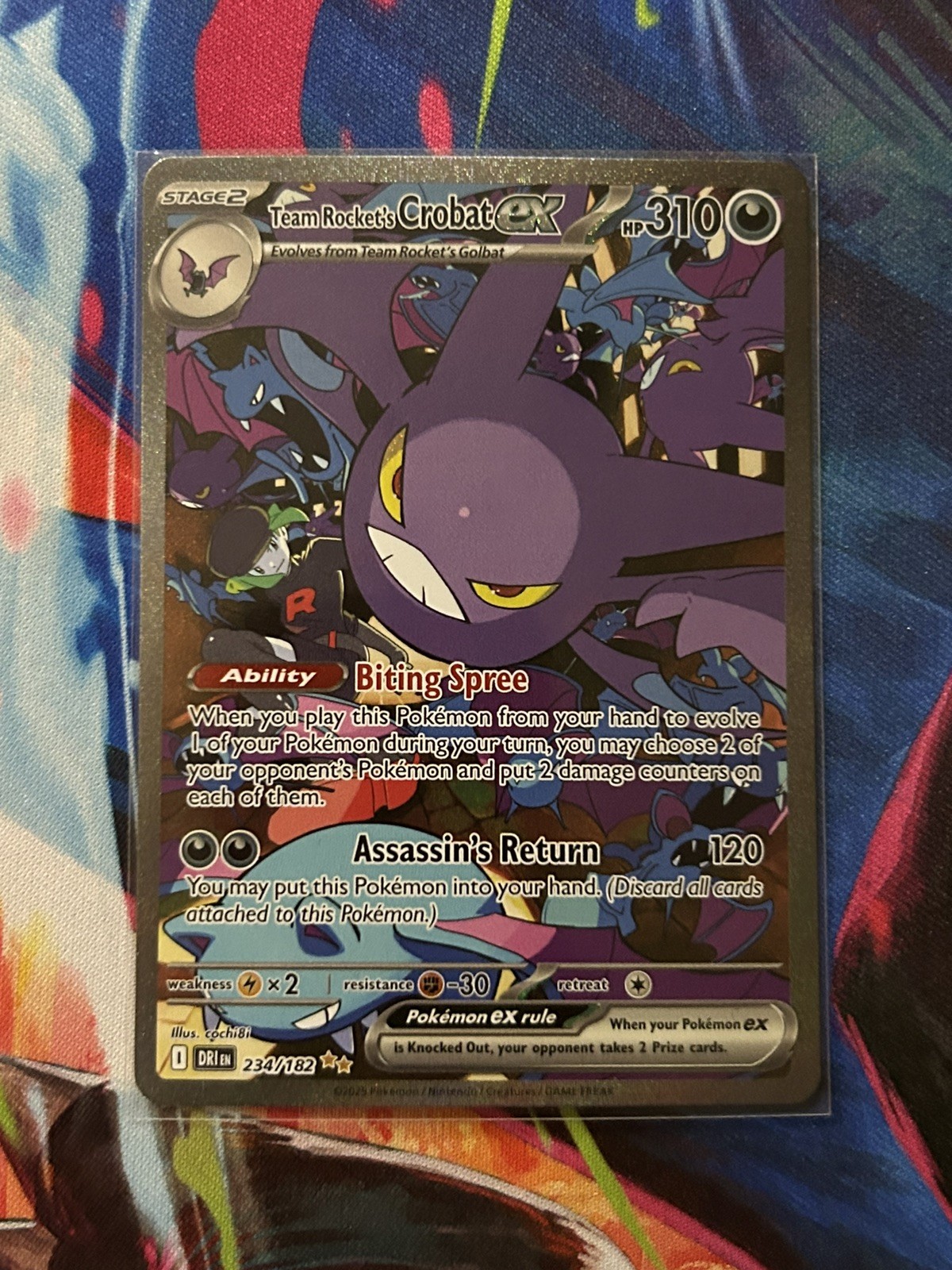 Team Rocket's Crobat ex 2025 Scarlet & Violet: Destined Rivals #234/182 ...