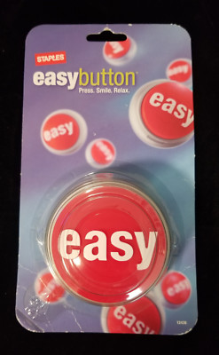 2011 - Staples - Easy Button - Press, Smile, Relax - #12438 - Fun Gift ...
