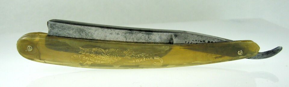 Antique Superior Straight Razor Gilded "The American Razor" Scales ...