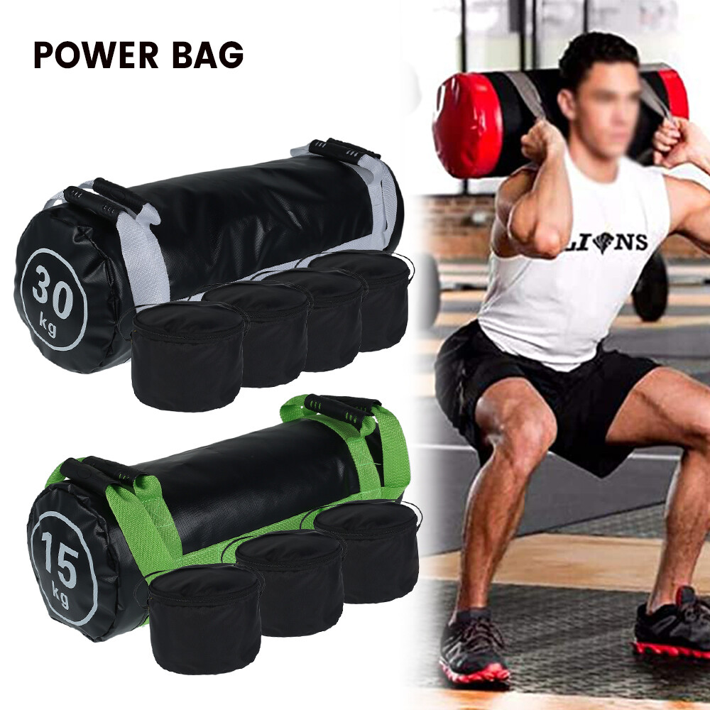 30kg Fitness Power Bag Sand Core Gym Functional-TrainingBag Weight Bags ...