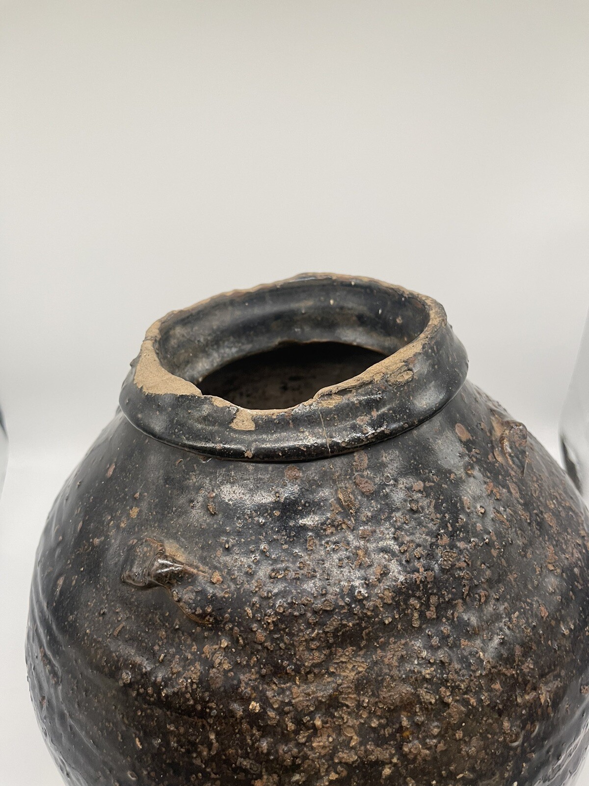 Superb 1850’s Chinese Glazed Bung Jar Pot Ex Maryborough Vic Goldfields ...