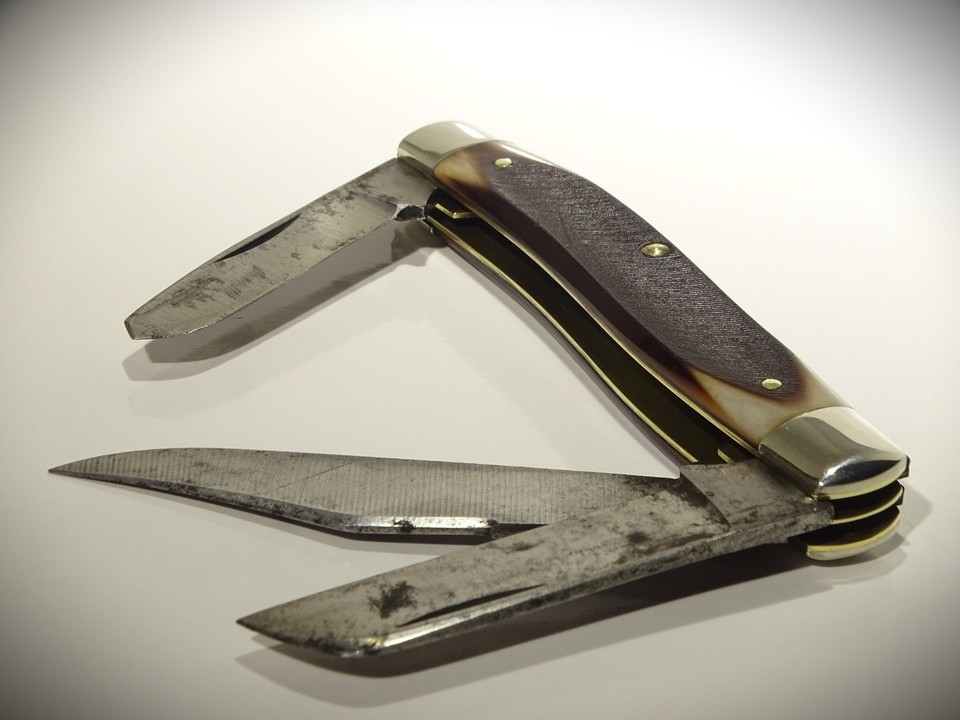 💥 PRE 1973 Schrade Walden Old Timer 8OT ~ 4" Stockman ~USA~ Match ...