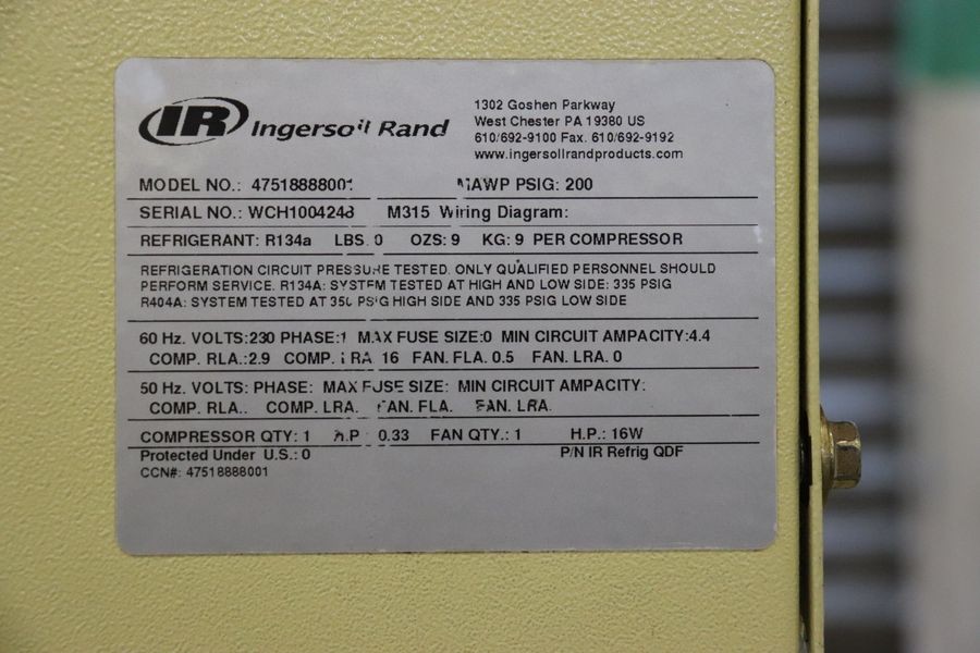 Ingersoll Rand R11i-A135 TAS 15HP Rotary Screw Air Compressor w ...