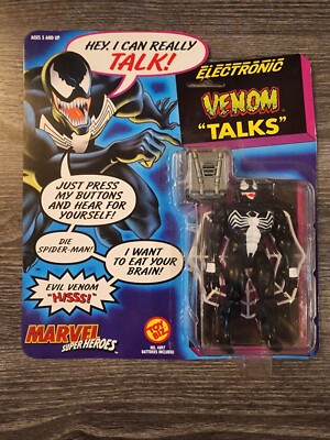 Marvel Electronic Venom Talking Action Figure ToyBiz - 1991 New Sealed ...