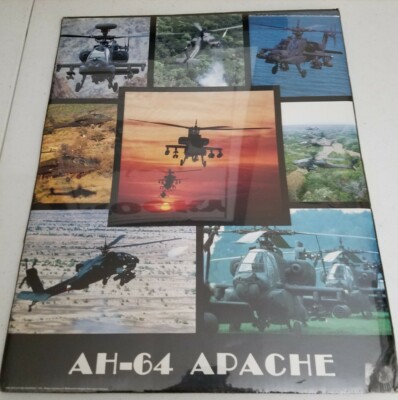 Rare Vintage 1991 AH-64 APACHE US Helicopter Poster New 16 x 20 ...
