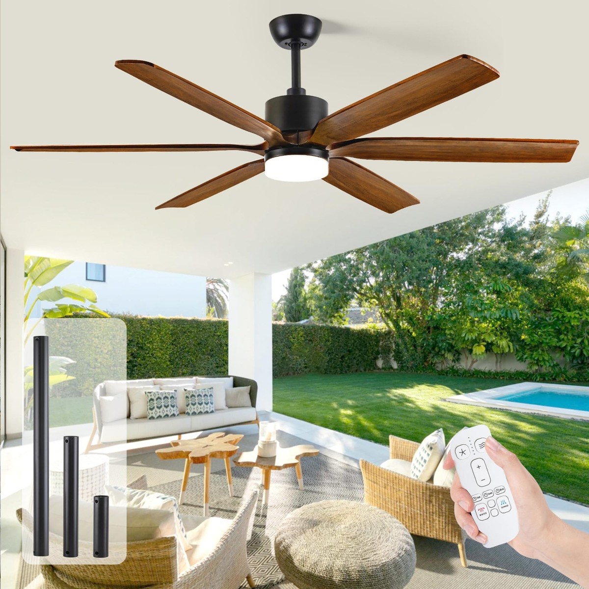 Large Outdoor Ceiling Fans Large Ceiling Fans With Lights And Remote,