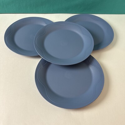 Tupperware Open House Dessert Plates Blue 8" Set of Four Small Plates ...