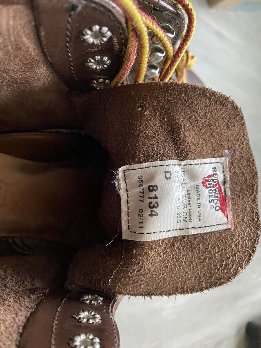 Red Wing 8134 Rough Toe Chocolate Chrome Leather Boots Sz Red Wing 8134 Rough Toe Chocolate Chrome Leather Boots Sz