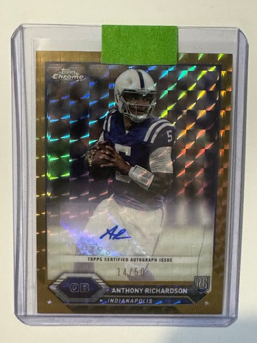 Anthony RICHARDSON 2023 Composite CHROME AUTOGRAPH GEOMETRIC GOLD -36/ ...