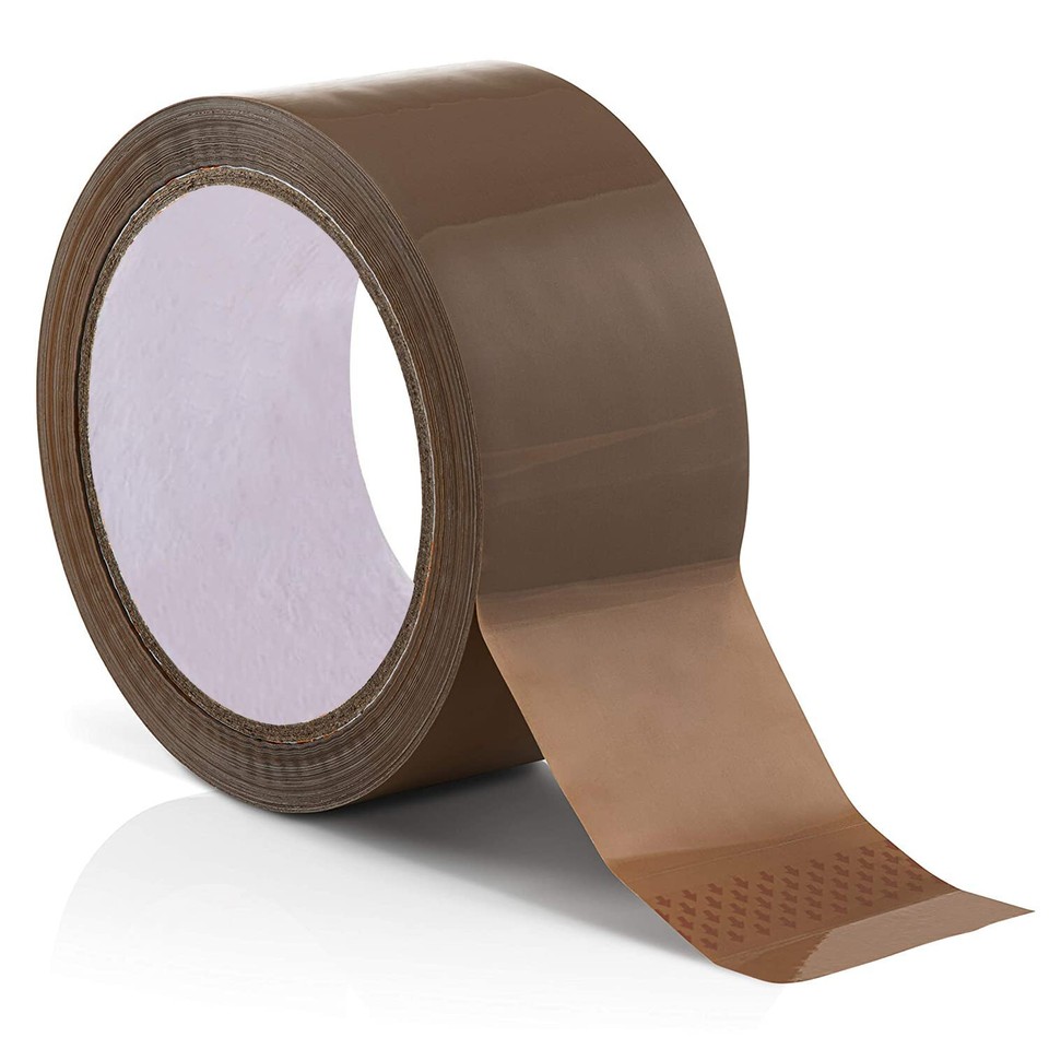 6 Strong Brown Parcel Packaging Packing Tape 48MM x66M Box Sealing ...