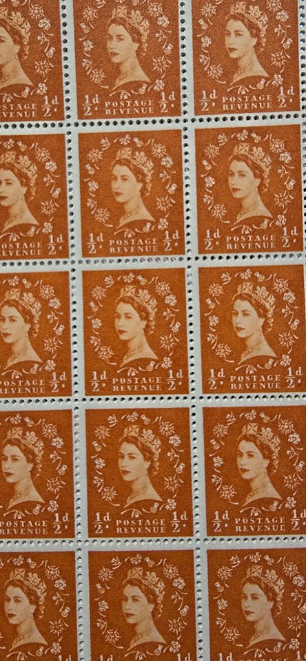Very Rare Mint Sheets. British stamps 3 x sheets - 360 stamps. queens ...
