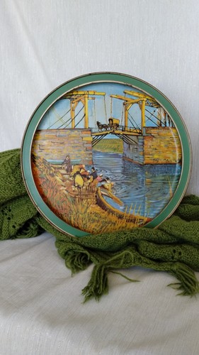Large Vintage Vincent Van Gogh Artist Landscape Tin Plate Tray Sunshine ...
