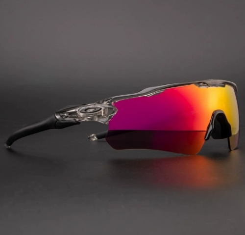 Oakley Radar Ev Path Men's Transparent gray frame with red sheet ...