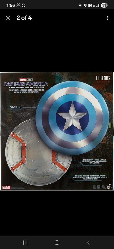 Hasbro Marvel Legends Captain America Winter Soldier Stealth Shield 24 ...
