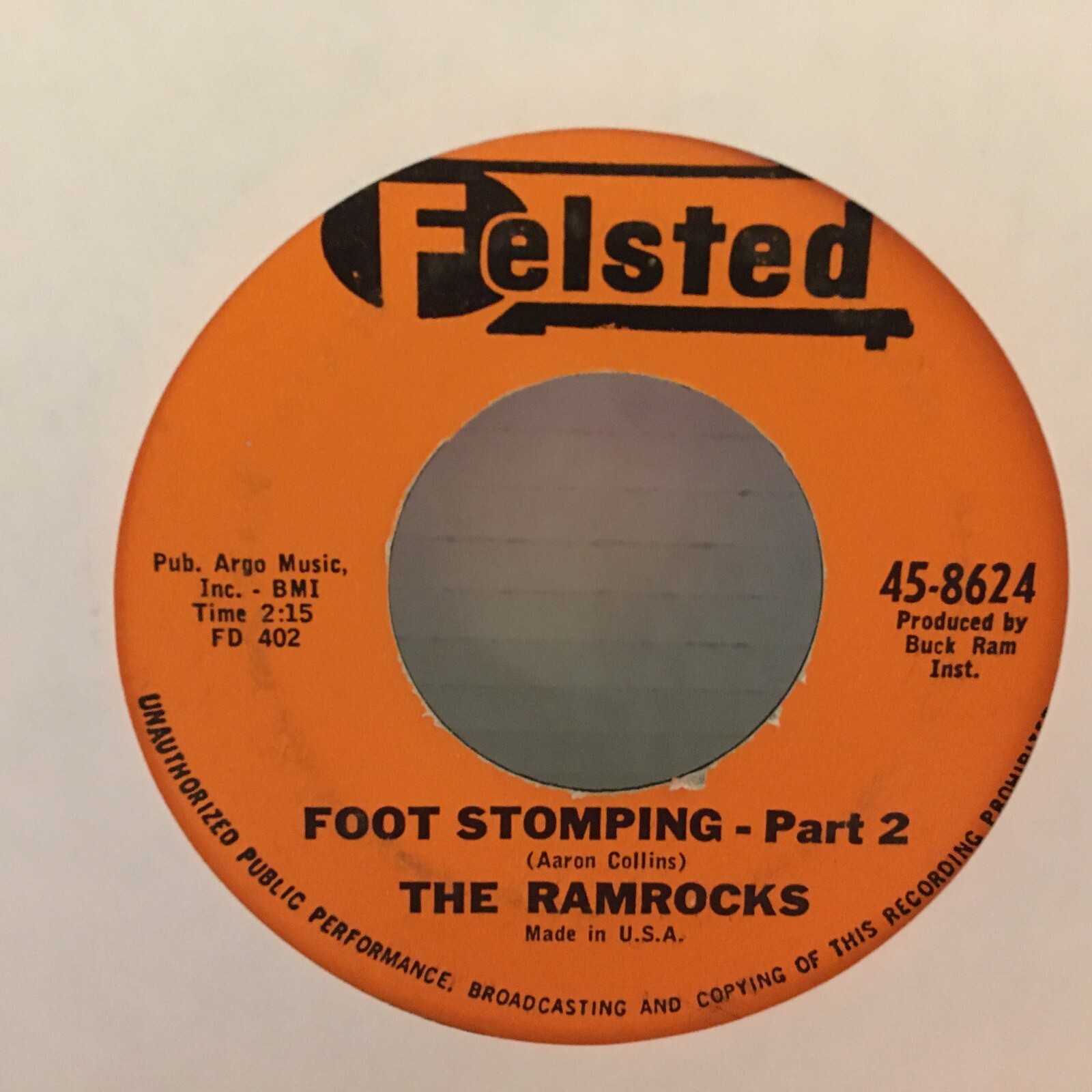 THE RAMROCKS / THE FLARES 45 SINGLE , FOOT STOMPING 1 / FOOT STOMPING 2 ...