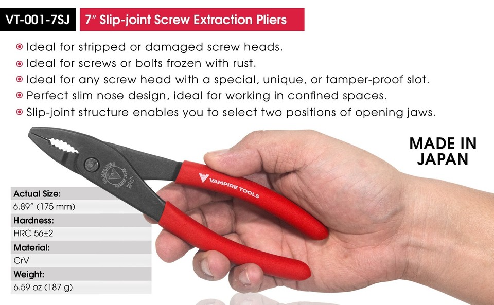 VamPLIERS Screw Extractor Set of Pliers, Best Gift for men, VT-001 ...