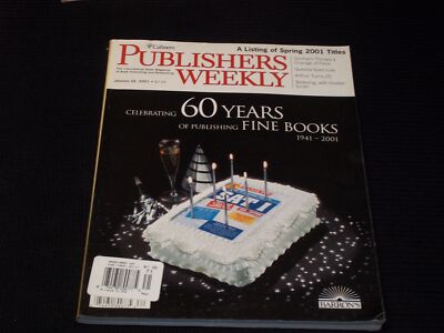 2001 JANUARY 22 PUBLISHER'S WEEKLY MAGAZINE - BARRON'S 60 YEARS COVER ...