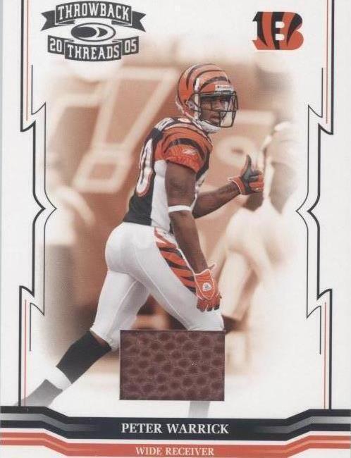 2005 Donruss Throwback Threads - Peter Warrick #31 Footballs /275 (MEM ...