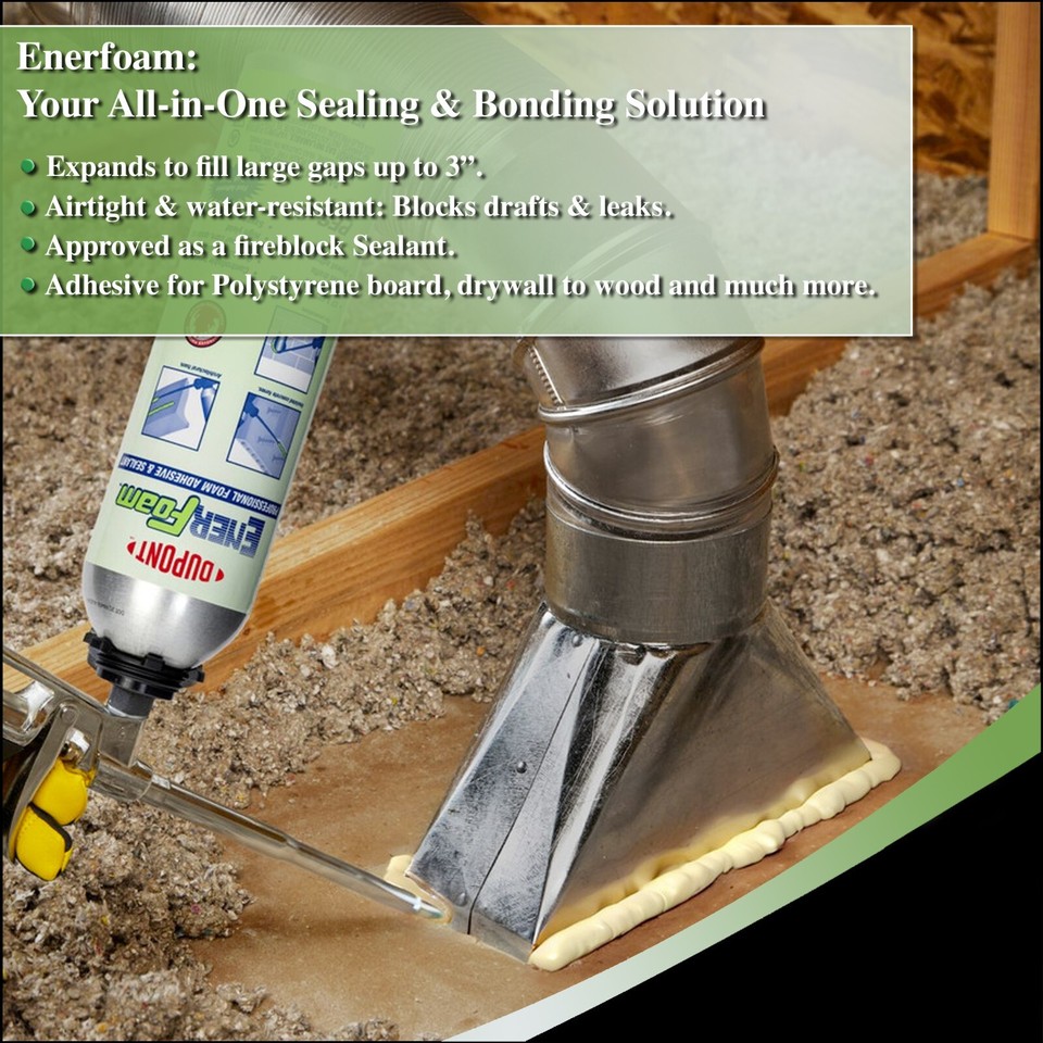 ENERFOAM™, Adhesive & Fire Block Insulation Foam (Off White Color), 12 ...