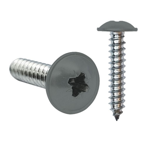 Grey Coloured Painted Flange Head Self Tapping Screws | eBay UK