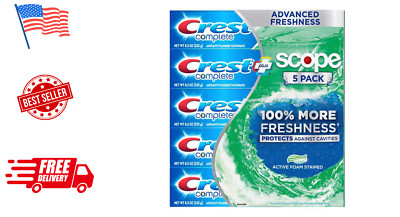Crest Complete + Scope Advanced Active Foam Toothpaste, 8.2 oz, 5-pack ...