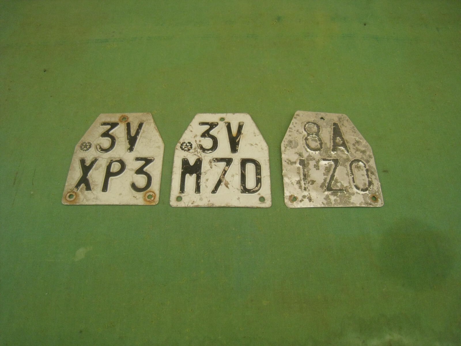 3 ITALY MOPED LICENSE PLATES ITALIAN NUMBER PLATE | eBay