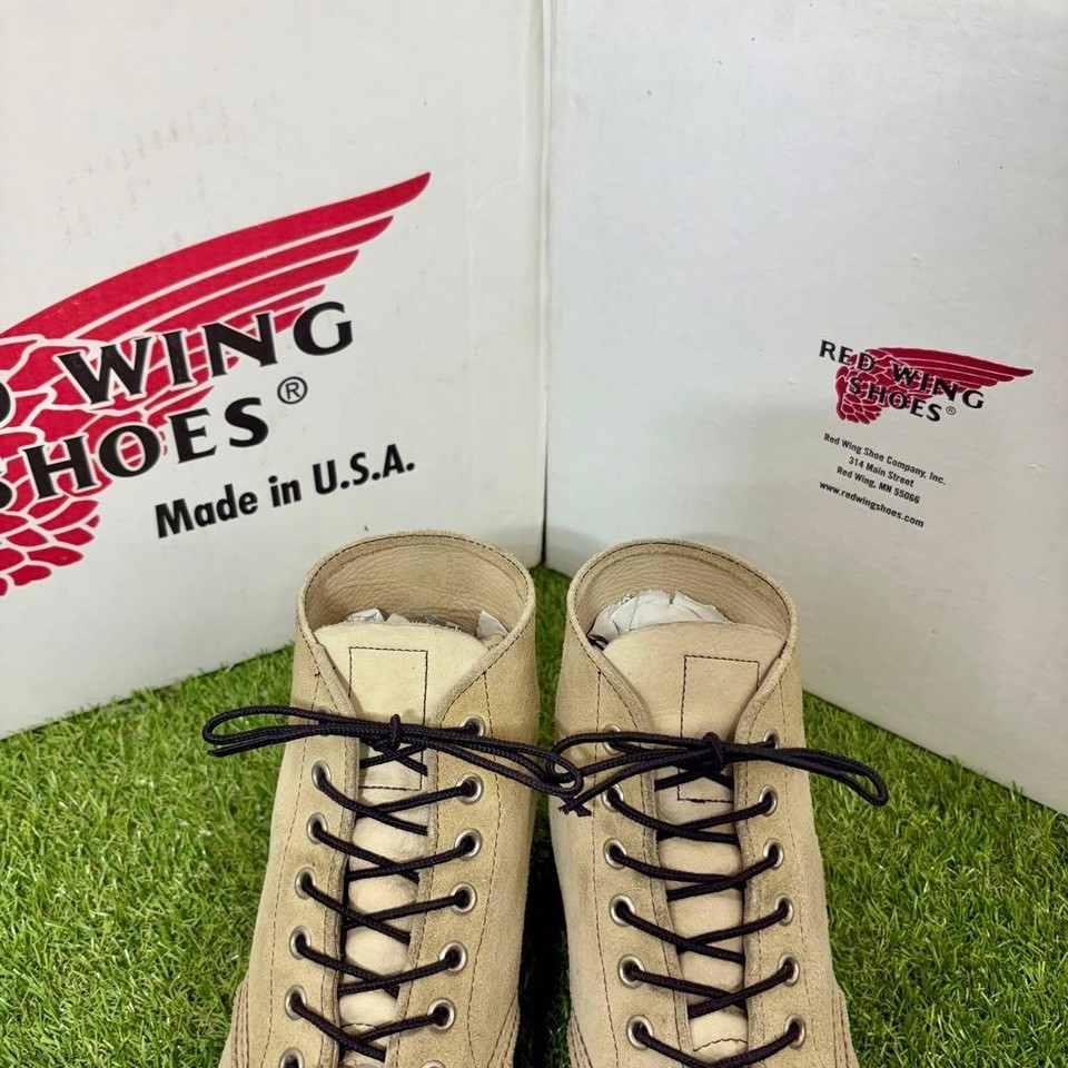 Red Wing Boots 8167 PLANE TOE US:8.5E Suede Beige 052936d | eBay UK